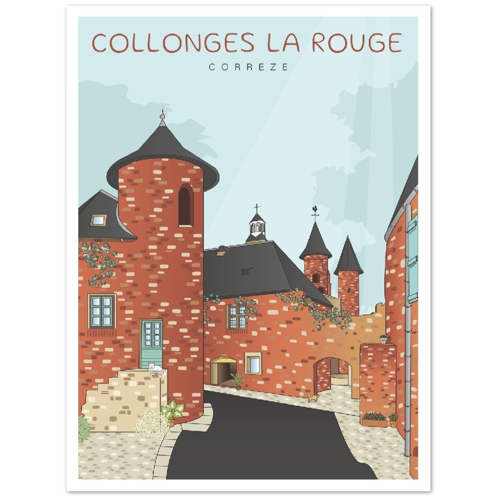 Poster Collonges-la-Rouge - Local Posters - Embellissez votre intérieur ...